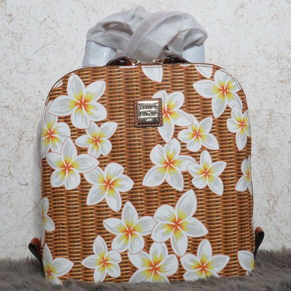 Dooney & Bourke | Bags | Dooney Bourke Plumeria Zip Pod Backpack White | Poshmark